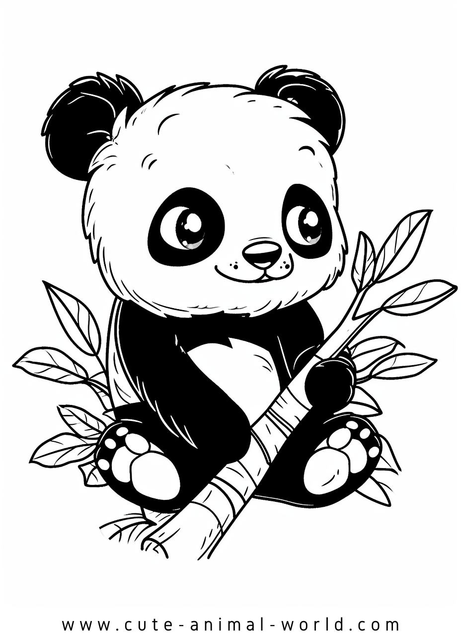 Pandas Pictures to Color – cute-animal-world.com Pandas Pictures to Color – cute-animal-world.com