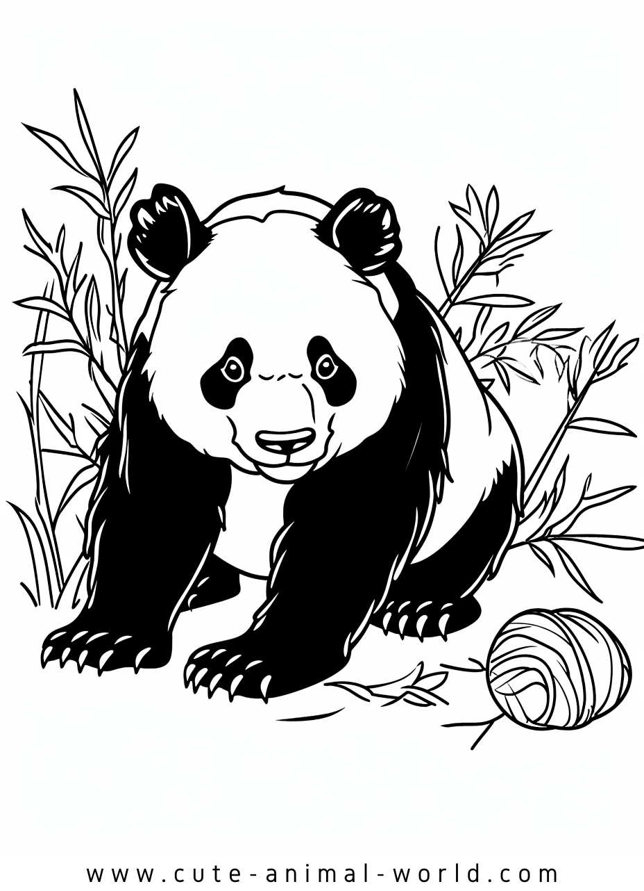 Pandas Pictures to Color – cute-animal-world.com Pandas Pictures to Color – cute-animal-world.com